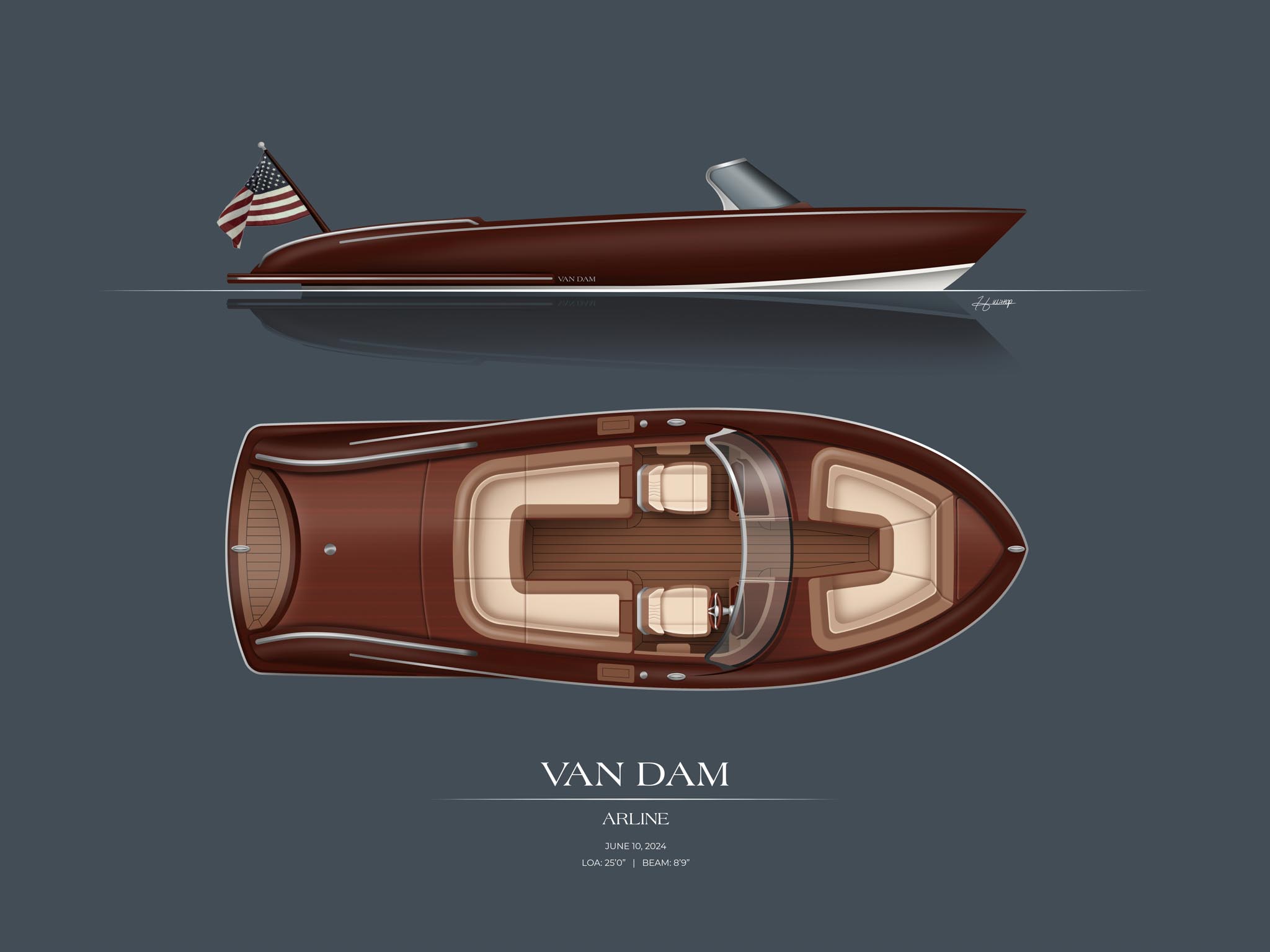 Van Dam Custom Wooden Boats & Yachts | Arline